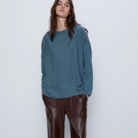 Zara | Tops | Zara Contrast Top | Poshmark